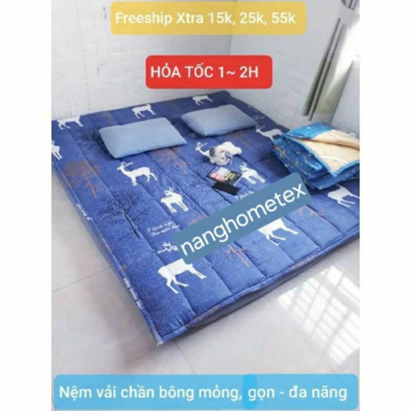 Topper nệm siêu mỏng mát dùng 4 mùa [ size 0.9m, 1m2, 1m4, 1m6, 1m8x2m ...