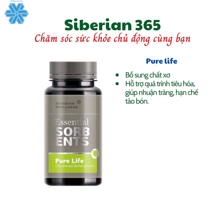 [Hỗ trợ tiêu hóa] Pure Life Siberi - Thực phẩm bảo vệ sức khỏe Essential Sorbents Pure Life ...