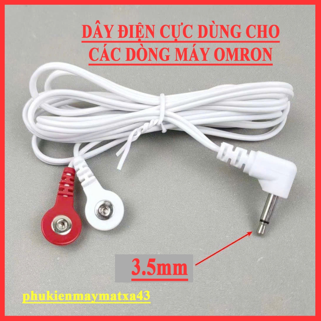 Dây điện cực dùng cho máy massage xung điện trị liệu OMRON HV-F127 / HV-F128 / HV-F013 chính ...