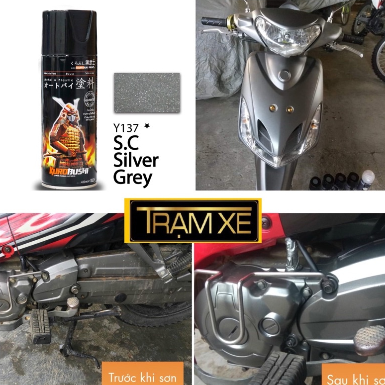 Sơn Samurai màu xám bạc Y137 (màu lốc máy Yamaha Sirius) dung tích ...