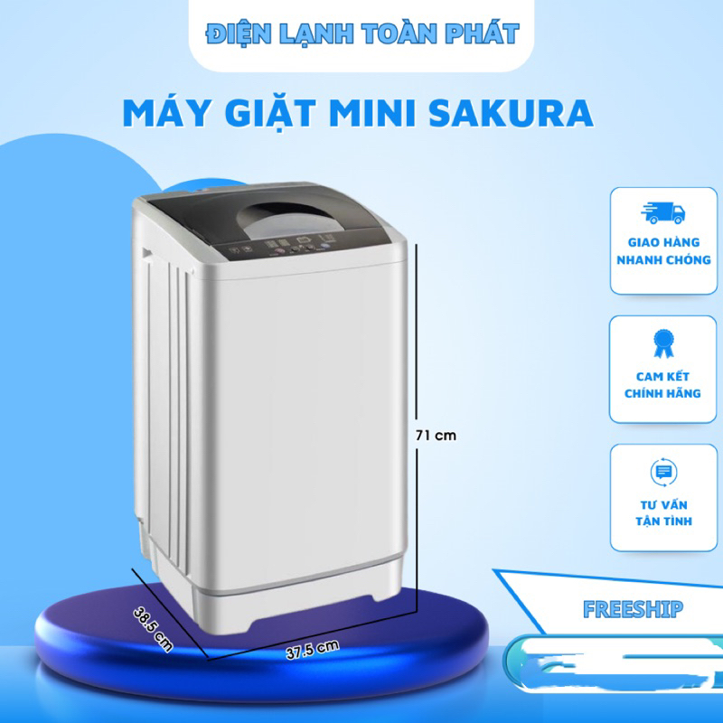Máy giặt mini sakura,sowa Chính Hãng tự động, trọng lượng có thể giặt 3-6kg ,thích hợp giặt đồ ...