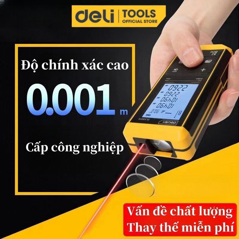 Thước đo khoảng cách bằng tia laser Deli 50M chính xác, dễ sử dụng chuẩn xác từng mm | Shopee ...