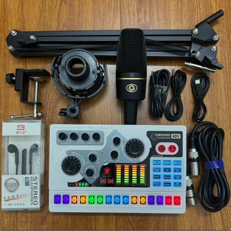 Chọn bộ hát thu âm livestream mới nhất Mic AQTA Q6 nguồn 48v Kèm Sound ...