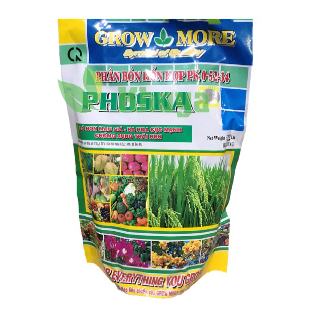 Phân bón hỗn hợp Growmore Phoska 0-52-34 túi 1kg | Shopee Việt Nam