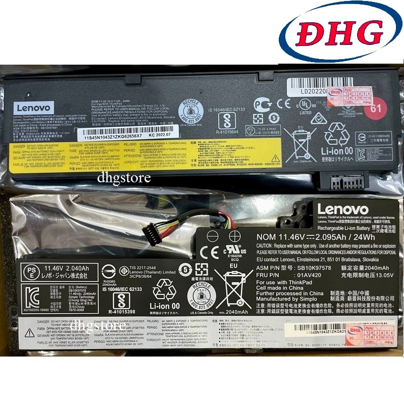 Pin laptop Lenovo ThinkPad T470 T480 A475 A485 TP25 01AV421 01AV489 ...