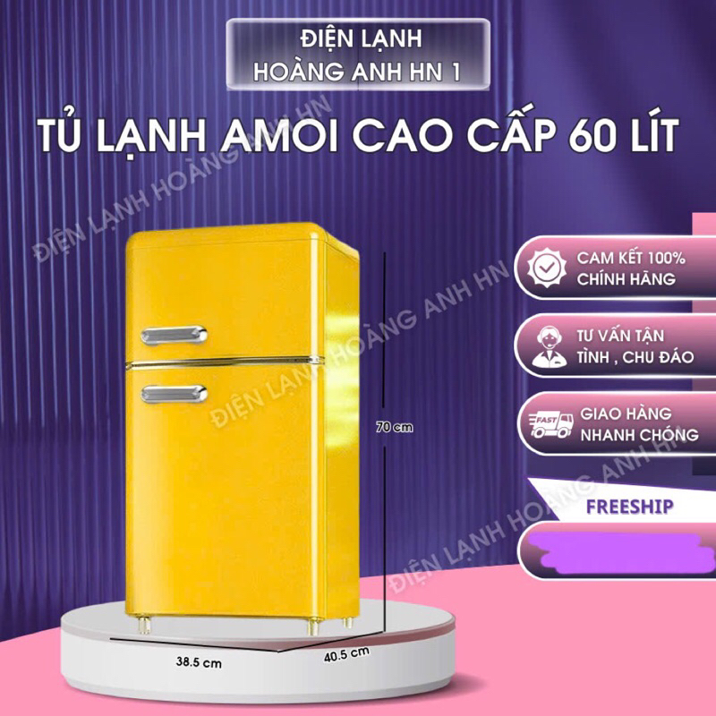 Tủ lạnh mini amoi 58 lít,tủ lạnh nhỏ hai ngăn tiết kiệm điện dùng để ...