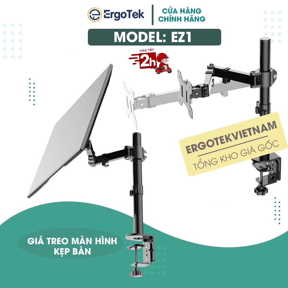 ErgoTek EZ1 - Giá treo màn hình máy tính - Tay Đỡ Màn Hình Kẹp thành ...