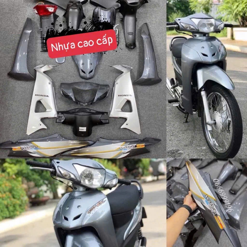 BỘ VỎ NHỰA Wave Alpha 100-110 - Wave 50cc-100cc-110cc - Wave Rs ( kèm ...