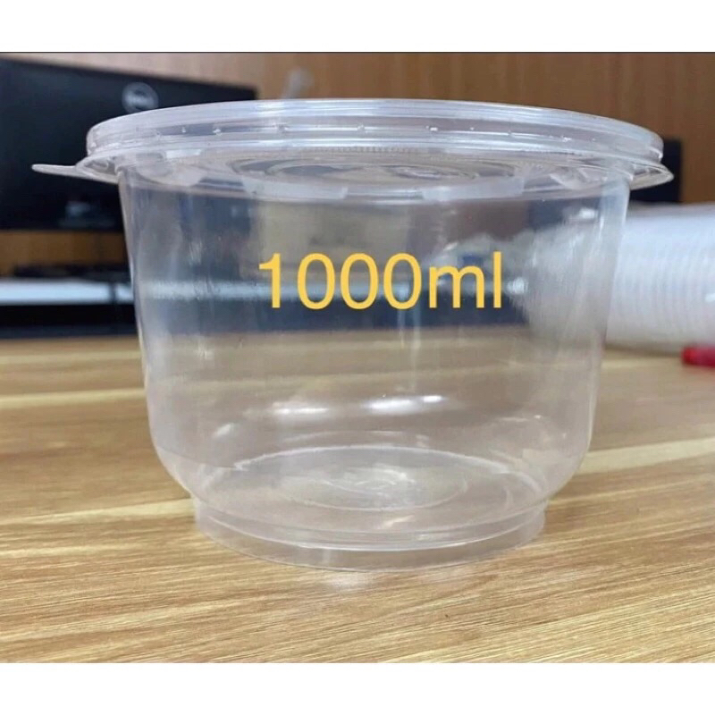 Set 25 - 50 - 100 HỘP 1 lít, tô nhựa 1000ml có nắp đựng bún, phở, cháo ...