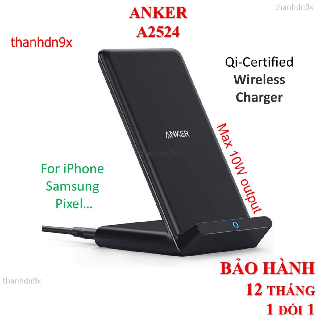 Đế sạc không dây Anker Powerwave Stand A2524 sạc nhanh 313 Wireless Charger (Stand), Qi ...