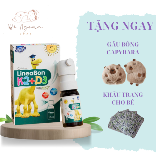 Lineabon D3K2 dạng xịt cho bé dễ dàng sử dụng giúp bé hấp thu canxi tốt ...