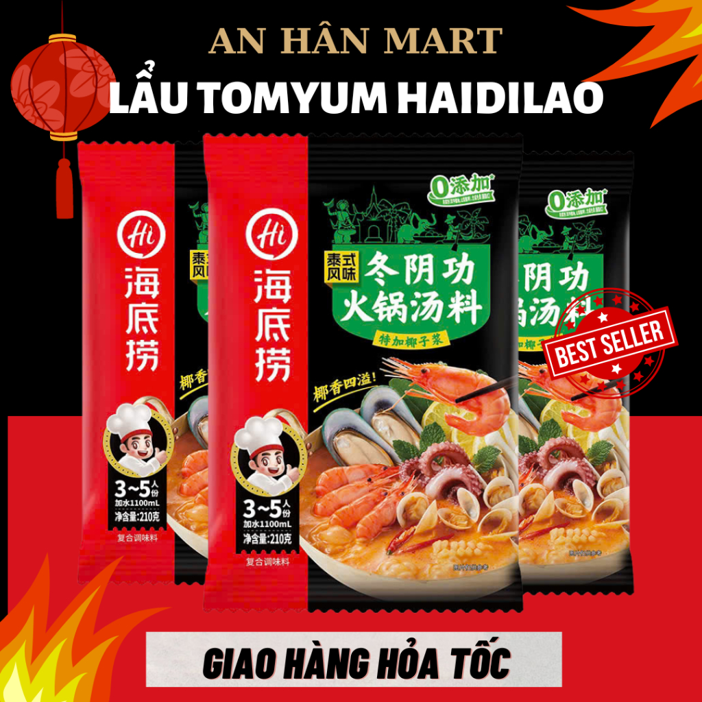 Cốt Lẩu Thái Tomyum Haidilao - Hải Đế Lao chua cay, thơm ngon ( mẫu mới ) | Shopee Việt Nam