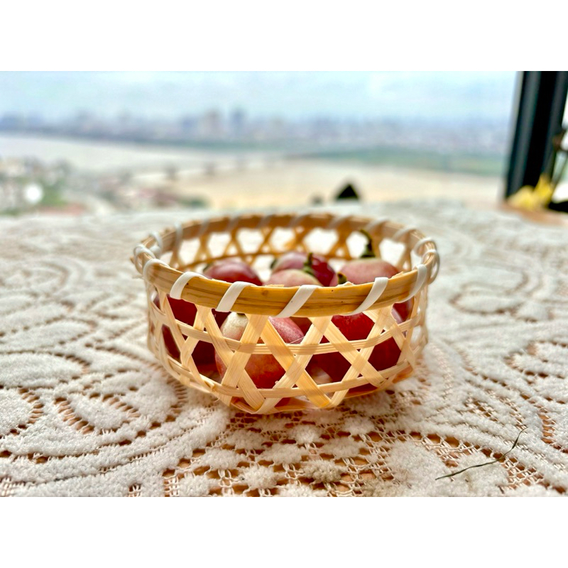 Rổ tre mini, rá tre mini, rổ tre đan thưa decor, trang trí Mây Tre Đan ...