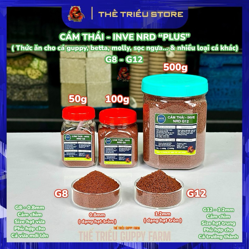 Cám Thái INVE NRD G8 G12 Plus - Bổ sung thêm men tiêu hoá, vitamin và khoáng chất tổng hợp ...