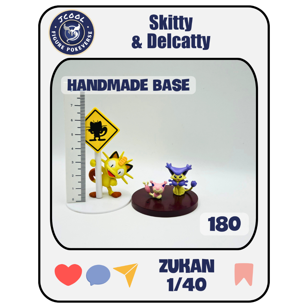 Skitty & Delcatty - Gen 3 vùng Hoenn - Mô hình Pokemon chính hãng ...