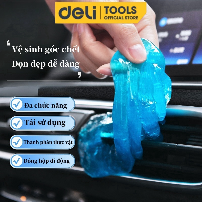 Gel Slime Vệ Sinh Deli Bùn Silicon Vệ Sinh Bàn Phím Lau Bụi Xe Ô Tô Tái ...