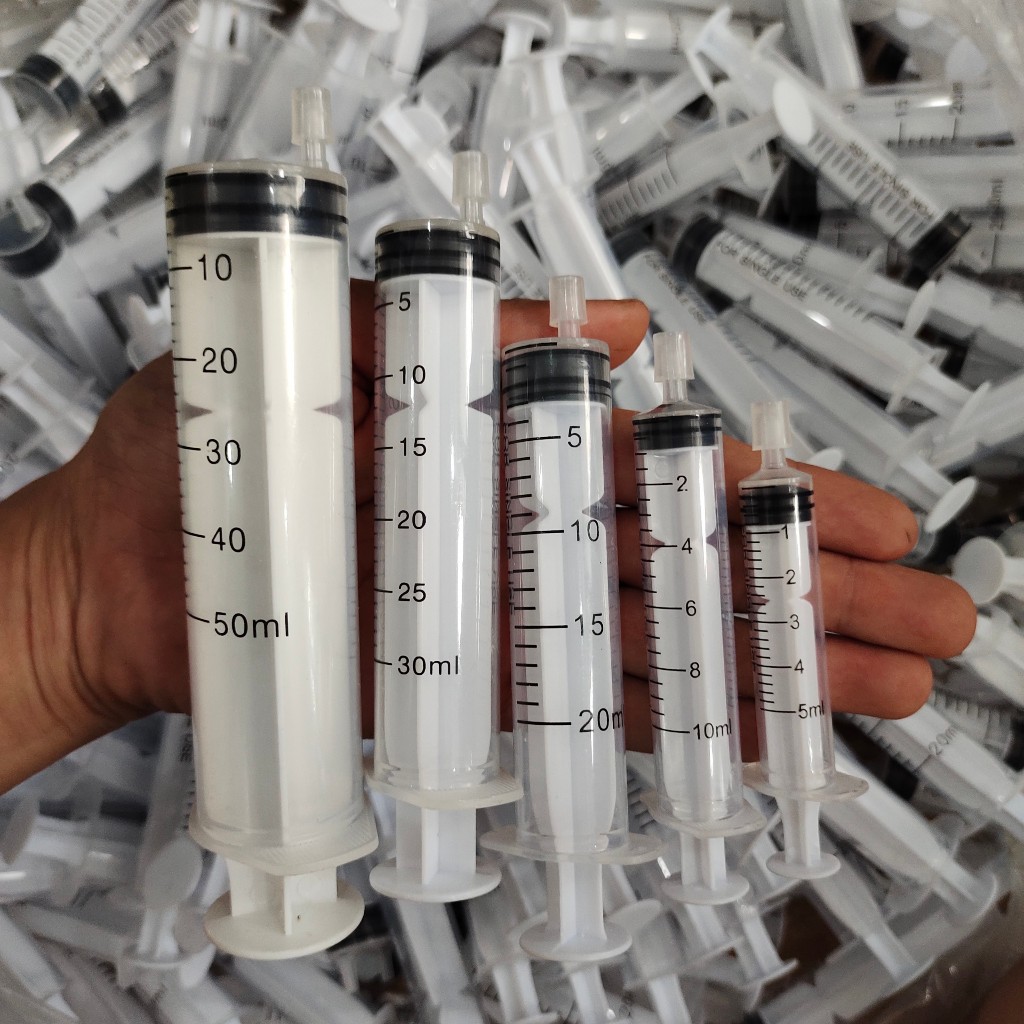 Set 2 Ống bơm Xilanh có đầu chiết nước hoa loại 5ml, 10ml, 20ml, 30ml, 50ml - XI Lanh - Dụng cụ ...