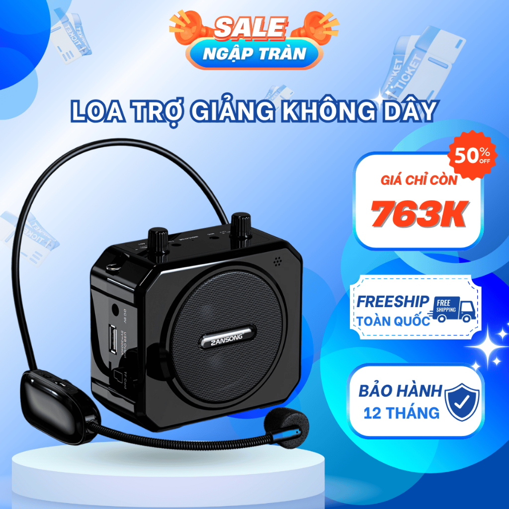 Loa Trợ Giảng Không Dây ZanSong M80 Kết Nối Bluetooth Âm Lượng Lớn Lọc ...