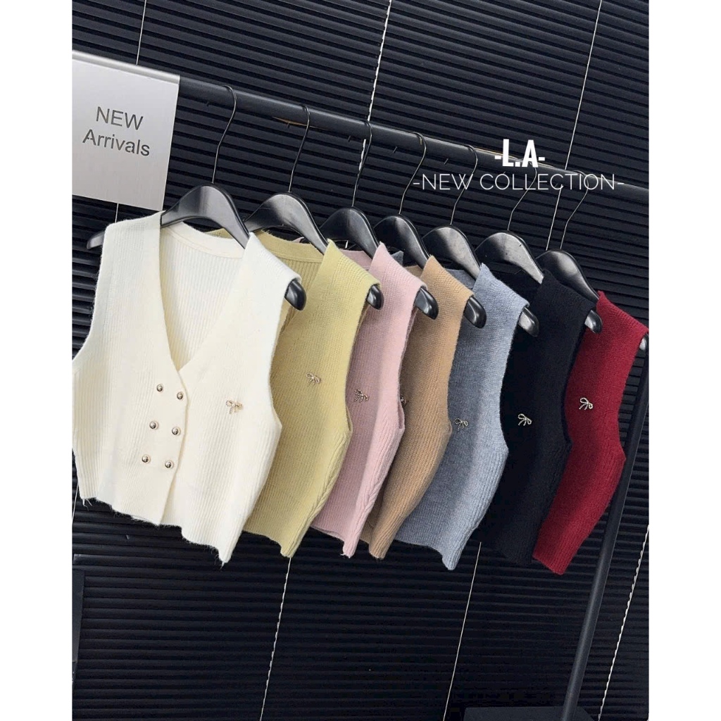 ÁO GILE LEN NỮ CÀI CÚC KHUY NGỌC TIỂU THƯ, ÁO GILE LEN CỔ V CÓ CÚC CHO NỮ TÍNH NHẸ NHÀNG CỰC ĐẸP ...