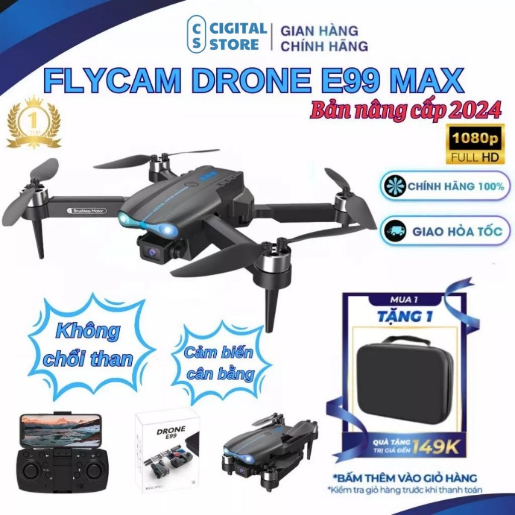 Flycam E99 Max giá rẻ cân bằng thông minh Camra HD, Drone mini Fpv E99 ...