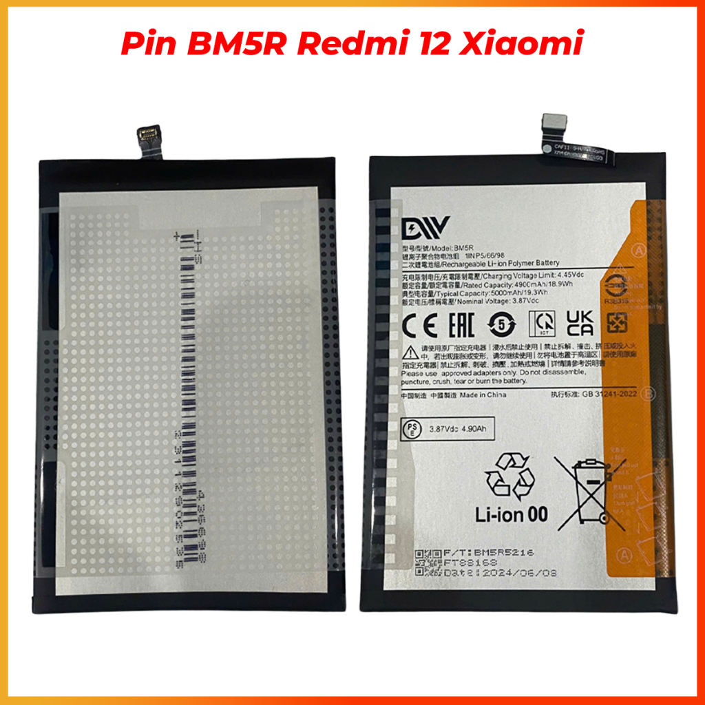 Pin xiaomi ,BM5R,redmi 12 ,mới | Shopee Việt Nam