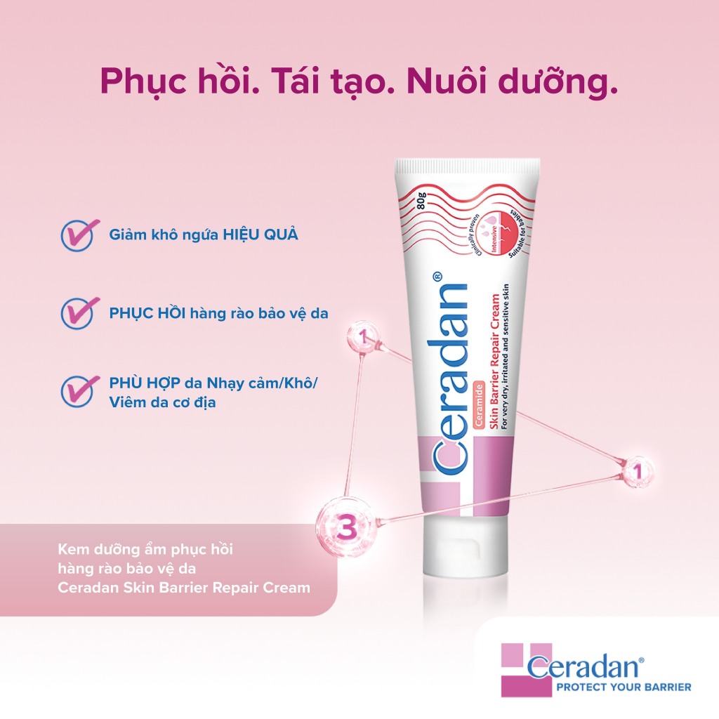 Kem dưỡng ẩm Ceradan® Skin Barrier Repair Cream (Với công thức 3:1:1 ...