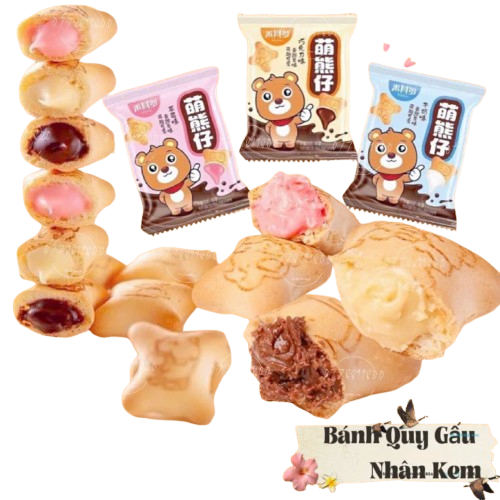 BÁNH GẤU NHÂN KEM LOẠI ĐẶC BIỆT 250G - đồ ăn vặt ngon | Shopee Việt Nam