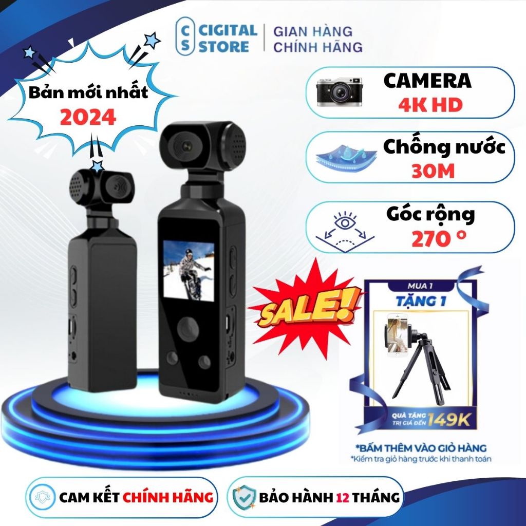 Máy quay Gopro Pocket 2 Pro, Máy ảnh mini quay phim cầm tay nhỏ gọn ...