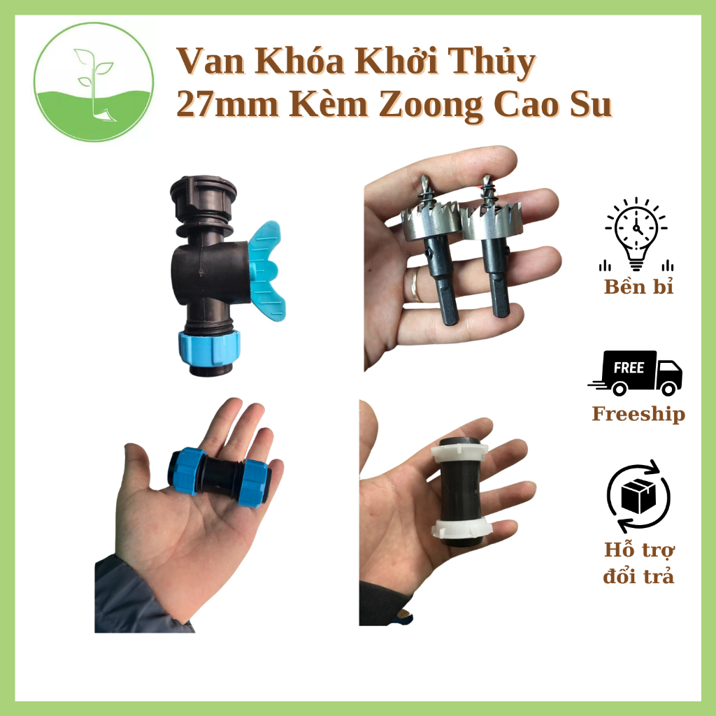 Van Khóa Khởi Thủy Ống Phun Mưa Nhựa Pom 27mm Kèm Zoong Cao Su Màu Xám ...