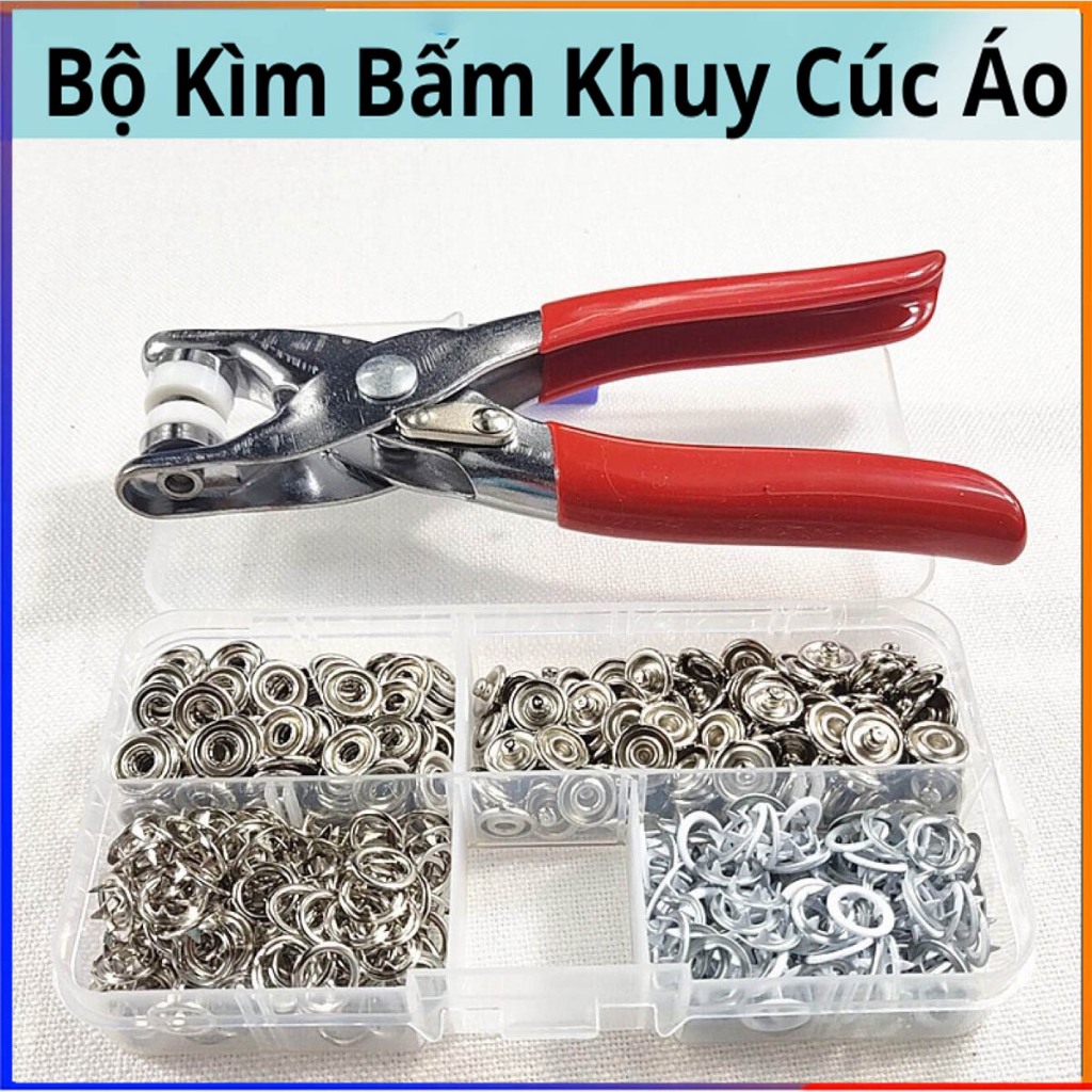 Kìm bấm khuy cúc áo kèm 100 chi tiết cúc áo, Dụng cụ bấm khuy quần áo đa năng | Shopee Việt Nam