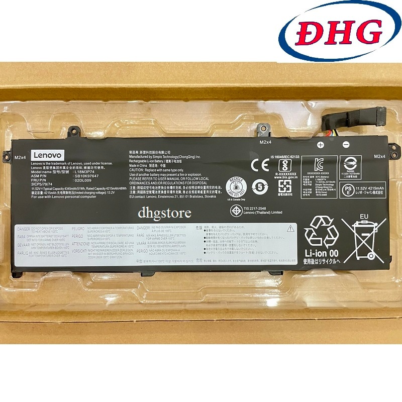 Pin laptop Lenovo Thinkpad T14 Gen 1 Gen 2, P14s Gen 1 Gen 2, L18C3P72 ...