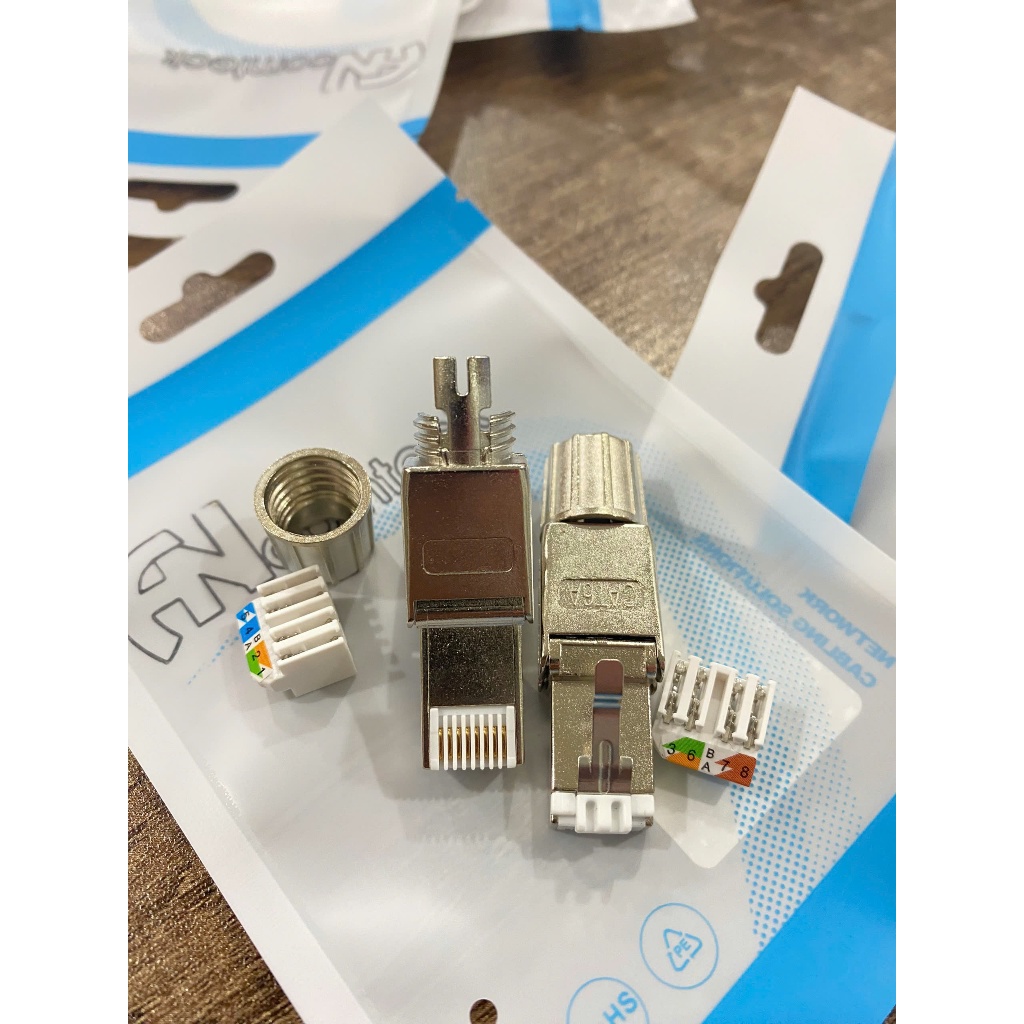 Hạt công nghiệp CAT6A không dùng TOOL Ancomteck chuẩn công nghiệp , mã ...