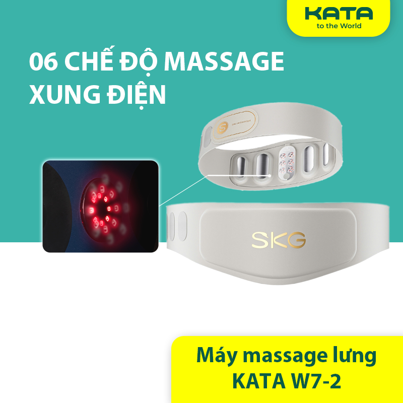 Đai rung nóng giảm mỡ bụng SKG W7 Máy Mát Xa Rung Kết Hợp Xung Điện Làm Nóng Trị Liệu Vật Lý ...