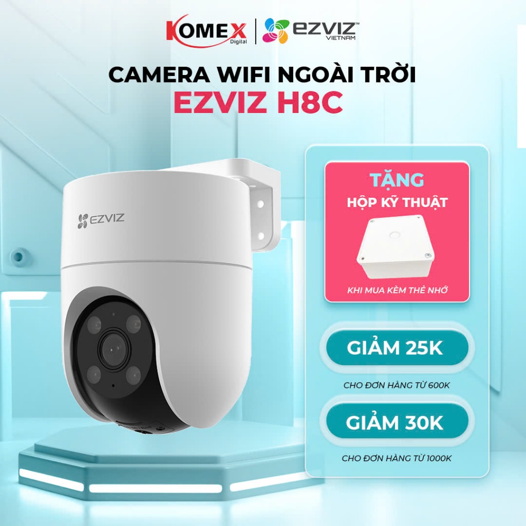 Camera Wifi ngoài trời EZVIZ H8C chính hãng - Độ phân giải 1080P, hỗ ...