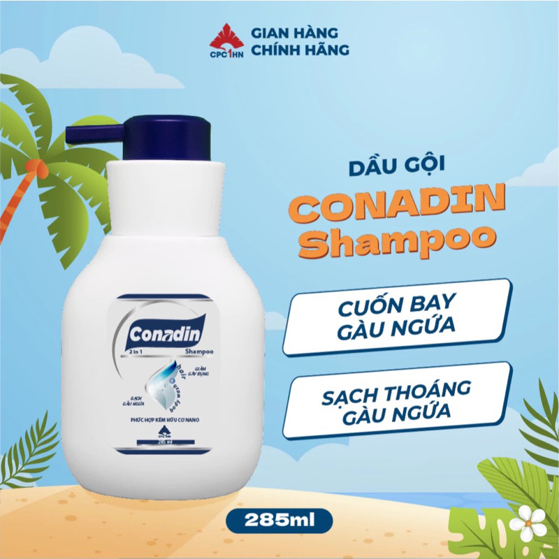 Dầu gội đầu trị nấm da đầu,gầu CONADIN | Shopee Việt Nam
