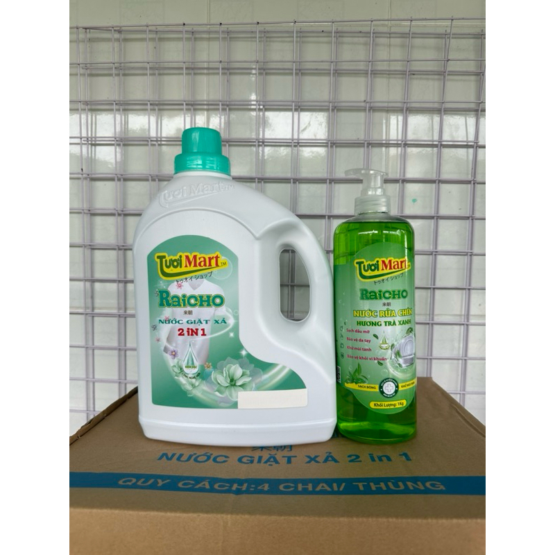 Nước Giặt Xả Raicho 2in1 hương nước Hoa 3,6 làm mềm vải kèm Chai nước Rửa Chén 1L | Shopee Việt Nam