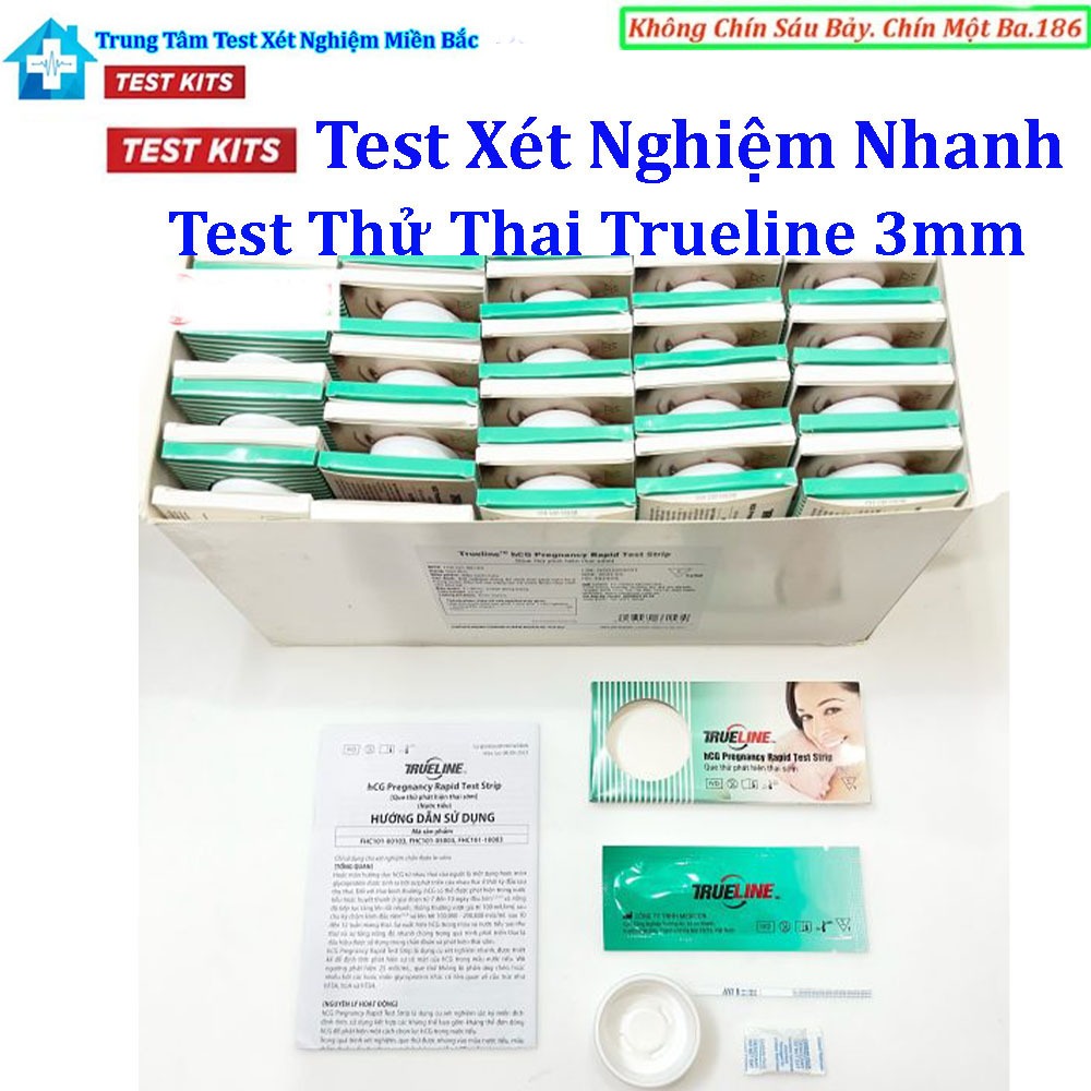 Que Test Thử Thai TRUELINE 3mm Hộp 50 Test | Shopee Việt Nam