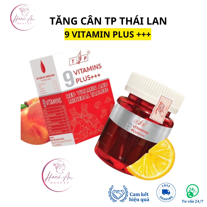 Tăng cân TP thái lan, Vitamin tăng cân TP, 9 Vitamin Plus hỗ trợ tăng ...