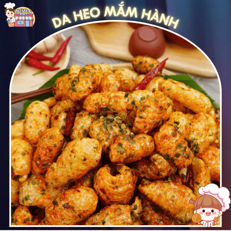 《ĐẶC SẢN》 Da Heo Mắm Hành Giòn Rụm - Da Heo Chiên Giòn - Đồ Ăn Vặt Da ...