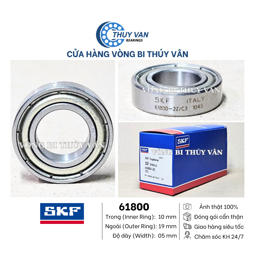 Vòng bi bạc đạn cầu hạt tròn mỏng 61800 61801 61802 61804 61805 61806 ...