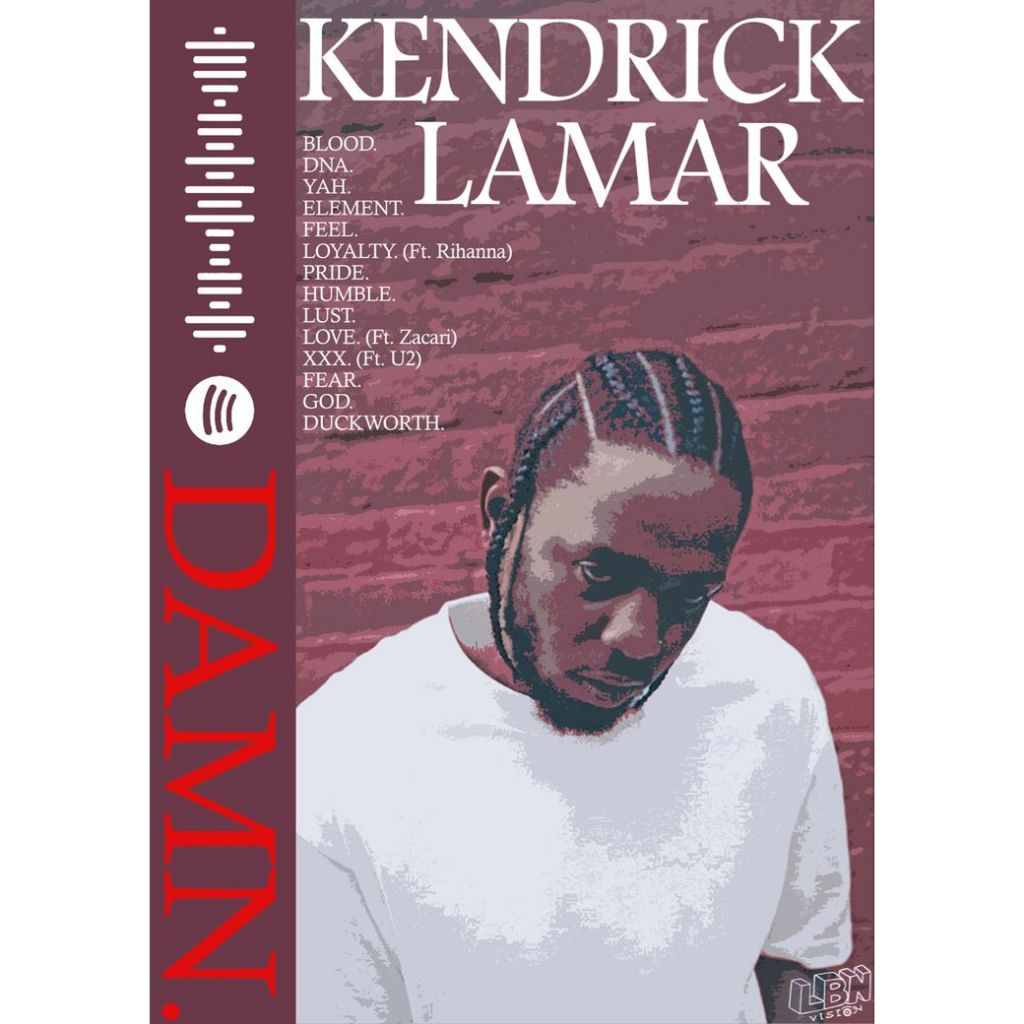 [68] Poster dán tường Damn - Kendrick Lamar decor nhà cửa - Album ảnh ...