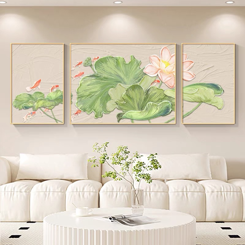 Tranh CANVAS Hoa Sen Phong Cách WASA-WABI Mới Hiện Đại Đẹp Nhất| Tranh trang trí treo tường có ...