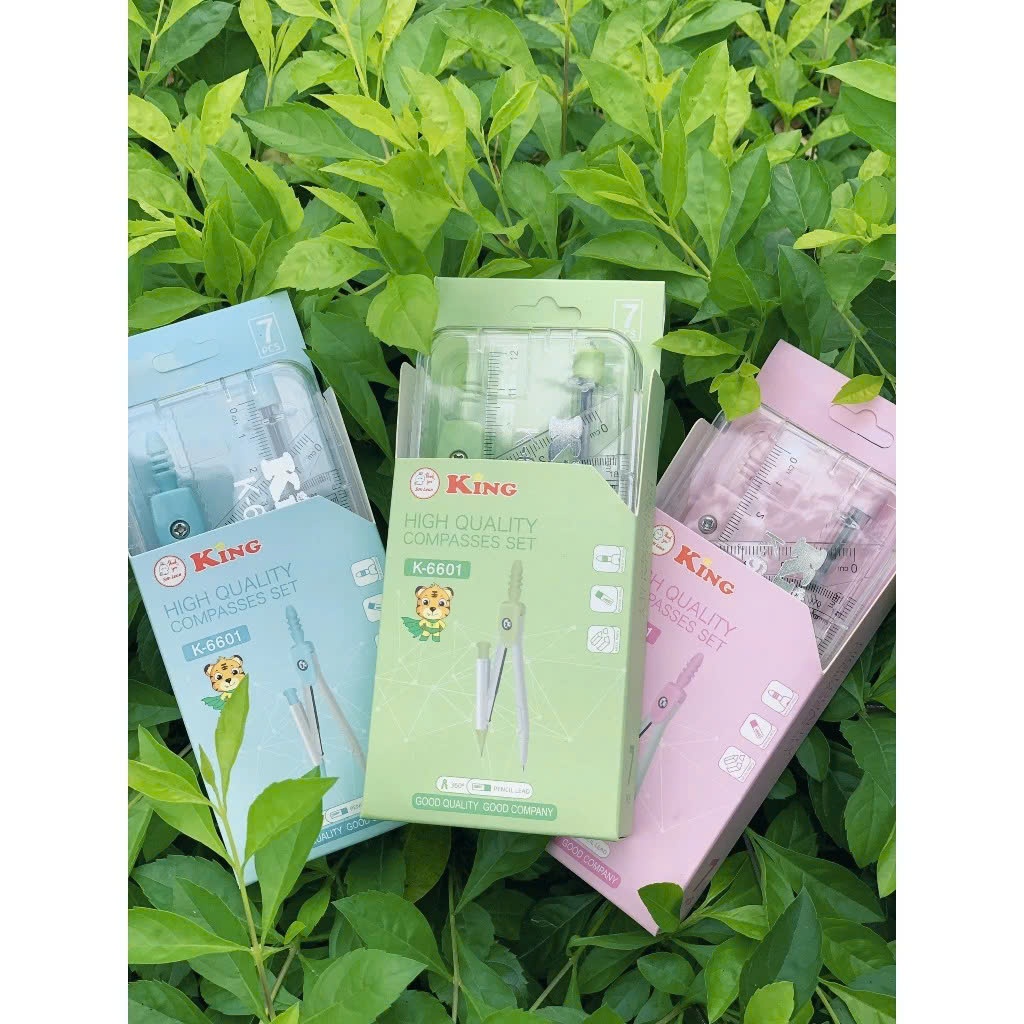 Set Bộ Compa Chì Kim 7 Chi Tiết KingSL Phù Hợp Cho Học Sinh, Văn Phòng ...