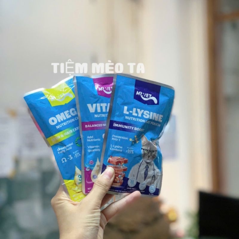 [Hoả tốc] Pate Mr.Vet Cho Mèo Gói 70g - Pate Cho Mèo Mr Vet Từ Thịt Bổ ...