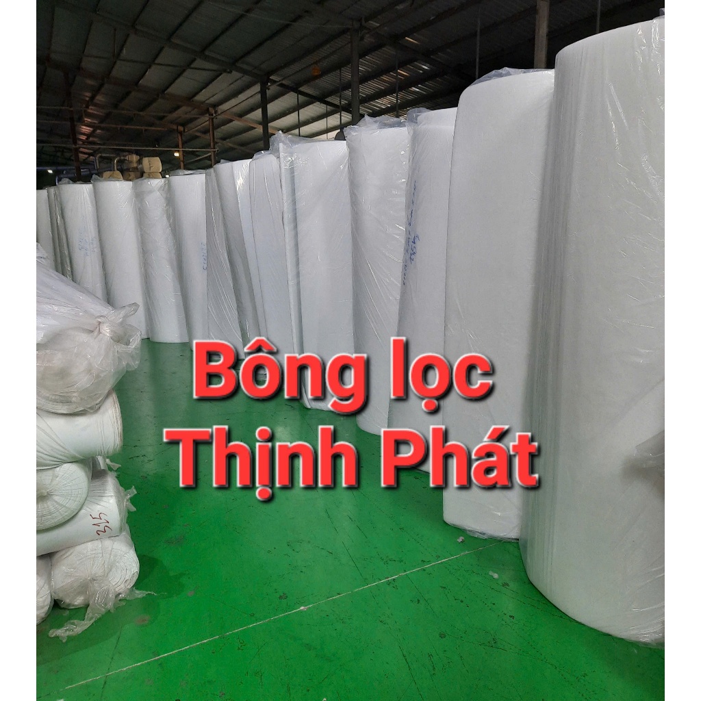 (KT 2m x 20m). Cuộn bông lọc bụi, lọc khí dày 5mm, 10mm, 15mm, 20mm. Tiêu chuẩn G1, G2, G3, G4 ...