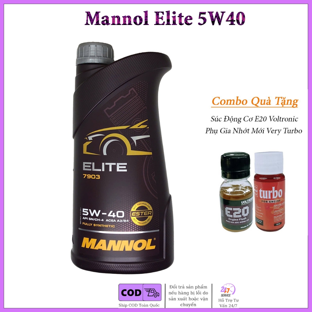 (Có Chiết Lẻ) Nhớt xe số, côn tay và tay ga MANNOL 7903 ELITE 5W40 ...