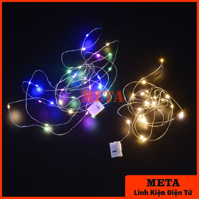 Led đom đóm, Led dây trang trí fairylight có sẵn pin dài 0,5m,1m, 2m, 3m, 4m nhiều màu | Shopee ...