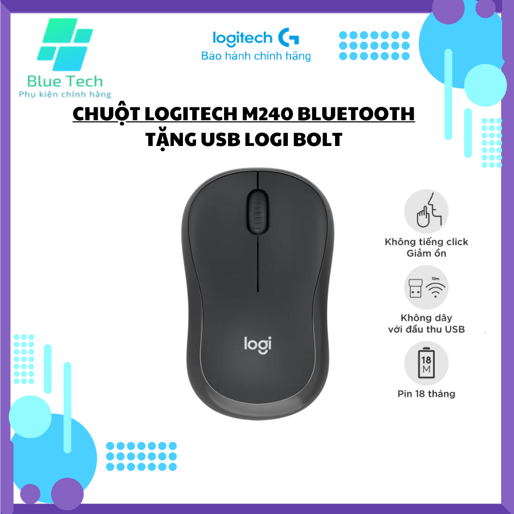 Chuột Logitech M240 For Business, tặng kèm đầu thu USB Bolt - Bảo Hành ...