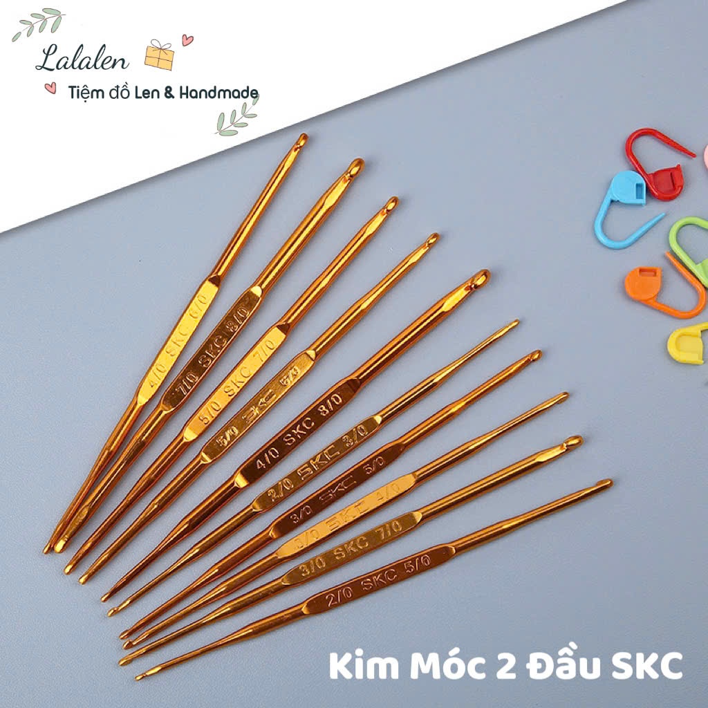 Kim Móc Len 2 Đầu SKC Cán Vàng | Shopee Việt Nam