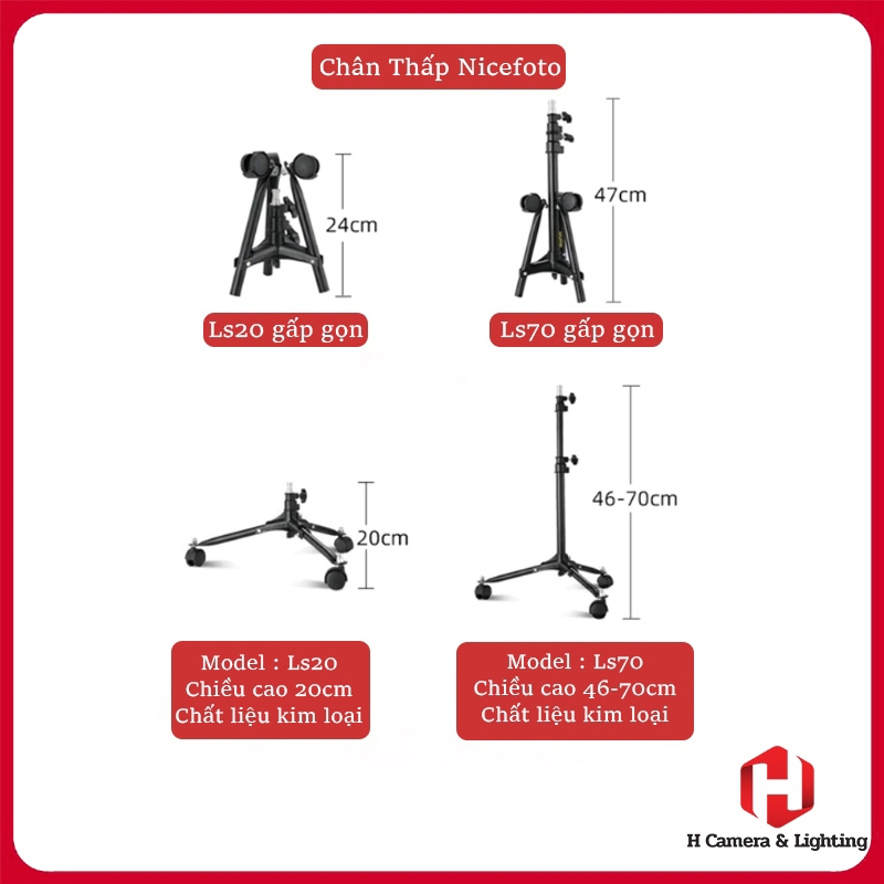 Chân Đèn Lùn, Chân đèn gầm Background Stand LS70 , LS20 Chính Hãng ...
